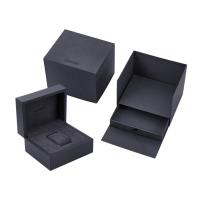 China OEM Wholesale Factory Wooden Single Wrist Watch Packaging case PU Leather Storage Custom Watch Display Gift Box for sale