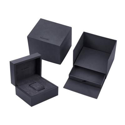 China OEM Wholesale Factory Wooden Single Wrist Watch Packaging case PU Leather Storage Custom Watch Display Gift Box for sale