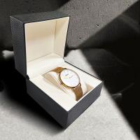 China Standard Flip Top Watch Packaging Box Rigid Cardboard Case with Premium Soft Watch Pillow Insert for sale