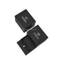 China Custom Luxury Black Watch Packaging Box Set Three Piece Rigid Cardboard Gift Box with Watch Pillow and Drawer Storage for sale