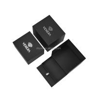 China Custom Luxury Black Watch Packaging Box Set Three Piece Rigid Cardboard Gift Box with Watch Pillow and Drawer Storage for sale