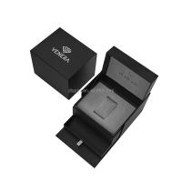 China High-End Custom Watch Gift Box Set Rigid Paper Packaging with Velvet Foam Insert Gold or Silver Foil Logo for Brand Promotion for sale