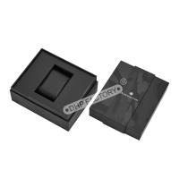 China Custom Design Luxury Gift Packaging Rigid Paper Cardboard Storage Strap Display Dark Watch Box with Sleeve  for Smart Watch for sale