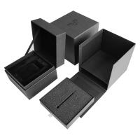 China Luxury Watch Box Set Three Pieces Including Flip Top Box Drawer Box and Lid and Base Box Custom Rigid Cardboard Packaging for sale