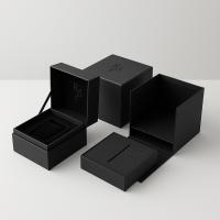 China Luxury Watch Box Set Three Pieces Including Flip Top Box Drawer Box and Lid and Base Box Custom Rigid Cardboard Packaging for sale