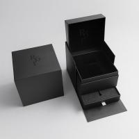 China Luxury Watch Box Set Three Pieces Including Flip Top Box Drawer Box and Lid and Base Box Custom Rigid Cardboard Packaging for sale