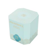 China Premium Polygon-shaped Green Flip-Top Perfume With White EVA Tray Stamp Logo for sale