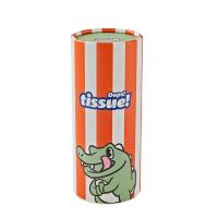 China Custom OEM Tissue Paper Round Box With Plastic Lid Printed Logo for sale
