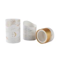 China Custom Premium Perfume Bottle Cylinder Box Gold Stamp Logo For Cosmetic Box for sale