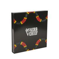 China Custom Scarf Gift Box Paper Cardboard Black Magnetic Box With Glossy Lamination for sale