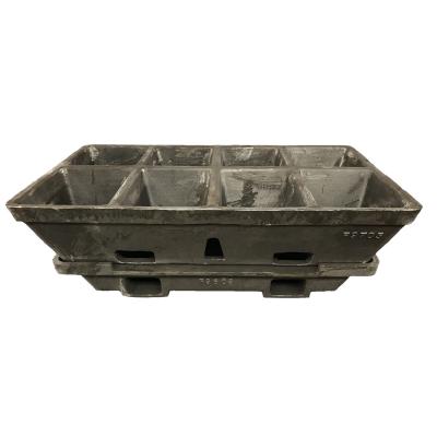 China Custom Aluminium Dross Pan & Sow Mold Recycling System with 8 Drainage Holes for Metal Recovery for sale
