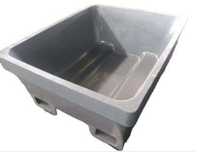 China Dross Skim Pan for Aluminum Recycling - 50-600KG Capacity, Cast Steel Construction, 2000×1250×750mm Dimensions for sale