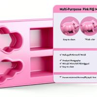 China Pink Aluminum Pig Mould with 0.17 Cubic Volume and 450°F Heat Resistance for Food and Craft Applications for sale