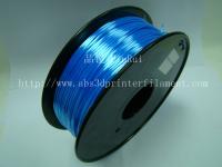 China Polymer Composite 3D Printer Filament 1.75mm/3.0mm Silk-like Blue Easy Stripping 200-220°C Printing Temperature for sale