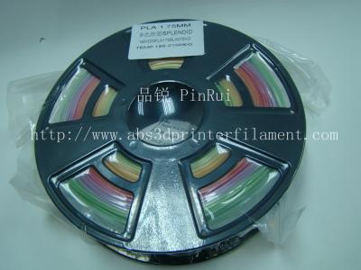 China PLA Multicolor Gradient 3D Printer Filament 1.75mm 0.75kg Net Weight for sale
