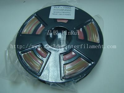 China PLA Multicolor Gradient 3D Printer Filament 1.75mm 0.75kg Net Weight for sale