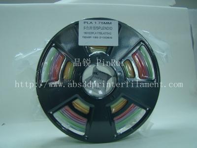 China Multicolor Gradient PLA 3D Printer Filament 1.75mm 180-210°C 0.75kg for sale