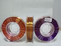 China PINRUI Three-Color Silk PLA Filament 1.75mm for 3D Printers - 1KG Spool with 190-220°C Printing Temperature for sale