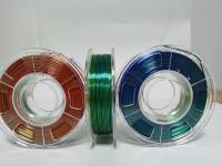 China PINRUI Three-Color Silk PLA Filament 1.75mm for 3D Printers - 1KG Spool with 190-220°C Printing Temperature for sale