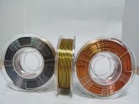 China PINRUI 1.75mm Silk Tri-Color Dual Color PLA Filament for 3D Printers - 1KG Spool with 190-220°C Printing Temperature for sale