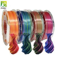 China Silk 1.75mm Dual Color PLA Filament for 3D Printers - 200-220℃ Printing Temperature, 1.0KG Spool for sale