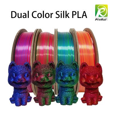 China 250g Silk Dual Color PLA Filament 1.75mm for FDM 3D Printers - 200-220℃ Printing Temperature for sale