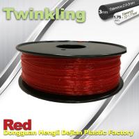 China Twinkling 3D Printer Filament 1.75mm Red PLA 1.0kg Spool Shiny Glitter Surface for sale
