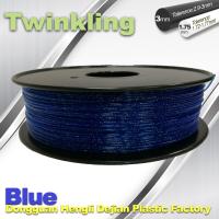 China Blue Twinkling 3D Printer Filament 1.75mm PLA Compatible 200-230°C 1kg Spool for sale