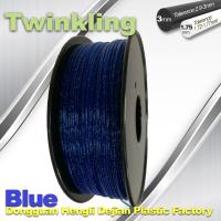 China Blue Twinkling 3D Printer Filament 1.75mm PLA Compatible 200-230°C 1kg Spool for sale