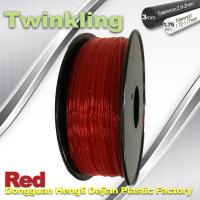 China Twinkling 3D Printer Filament 1.75mm Red PLA 1.0kg Spool Shiny Glitter Surface for sale