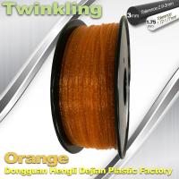China MSDS Twinkling Orange 3D Printer Filament 1.75mm Filament For 3d Printer for sale