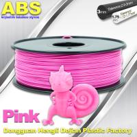 China Pink ABS 3D Printer Filament 1.75mm 1kg Spool High Toughness 230-270C for sale