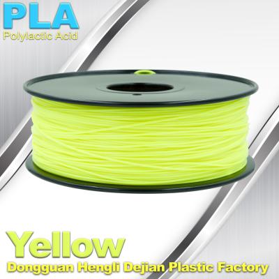 China Materials Yellow PLA 1.75mm Filament For Cubify And UP 3D Printer for sale