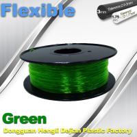 China Green 0.8kg TPU Flexible 3D Printer Filament 1.75mm & 3.0mm Diameter 200-220°C Printing Temperature for sale