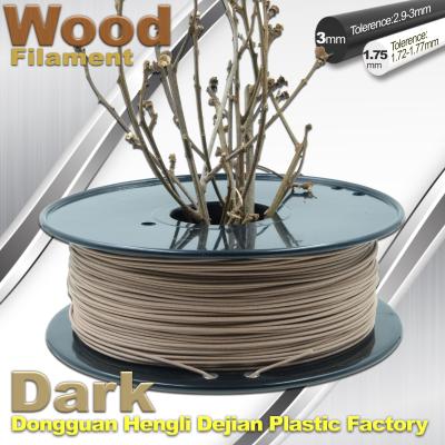 China Brown Wood Filament 0.8kg Roll for 3D Printers - 1.75mm & 3.0mm Diameter with 180-195°C Printing Temperature for sale