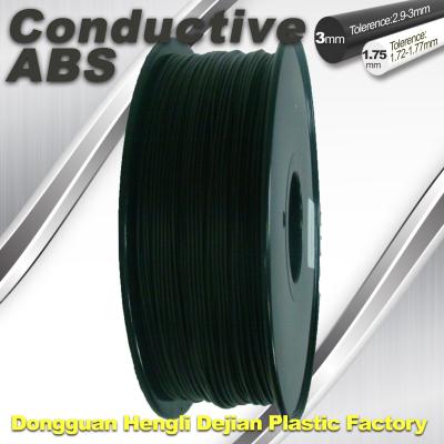 China Black ABS Conductive 3D Printer Filament 1.75mm & 3.0mm with 230-270°C Printing Temperature and Static Dissipation for sale