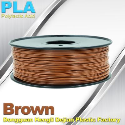 China Brown PLA 3D Printer Filament 1.75mm/3.0mm 1kg Spool with 200-240°C Printing Temperature for sale