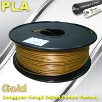 China Gold PLA 3D Printer Filament 1.75mm 3.0mm 1KG Spool with 200-240°C Print Temperature for sale
