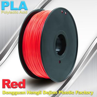 China PLA 3D Printer Filament 1.75mm 1.0kg Red Color Biodegradable High Strength for sale
