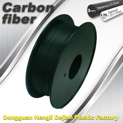 China Carbon Fiber 3D Printer Filament 1.75mm 3.0mm Matte Black High Strength Low Shrinkage for sale