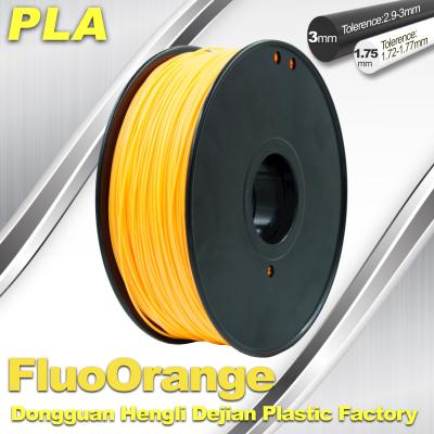China Eco Friendly PLA Fluorescent 3D Printer Filament 1.75mm 1KG Spool for sale