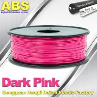 China Dark Pink ABS 3D Printer Filament 1.75mm & 3.0mm - 230-270°C Print Temperature, 1kg Spool for sale