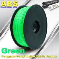 China Customized Green ABS 3D Printer Filament 1.75mm/3.0mm 1.0KG Roll with 230-270°C Printing Temperature for sale