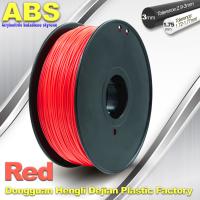 China 1.75mm & 3.0mm ABS 3D Printer Filament Red - 230-270°C Print Temperature, 1kg Spool for sale