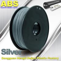 China ABS 3D Printer Filament 1.75mm Silver - High Strength Material with 230-270°C Print Temperature for sale