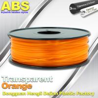 China ABS 3D Printer Filament 1.75mm & 3.0mm Trans Orange - 230-270°C Printing Temperature, 1kg Spool for sale