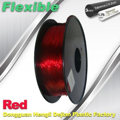 China Professional Eco-Friendly Flexible TPU 3D Printer Filament 1.75mm & 3.0mm - 200-220°C Print Temperature for sale