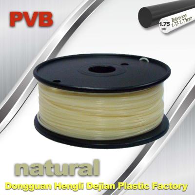 China Natural Color PVB 3D Printer Filament 1.75mm 0.5kg Polished Material for sale