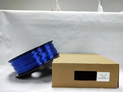 China Polycarbonate 3D Printer Filament 1.75mm/3.0mm Blue - 125°C Heat Resistance, 24.5 MPa Tensile Strength for sale
