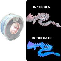 China PINRUI Glow Rainbow PLA Filament 1.75mm 1kg Glow in Dark 3D Printer Material for sale
